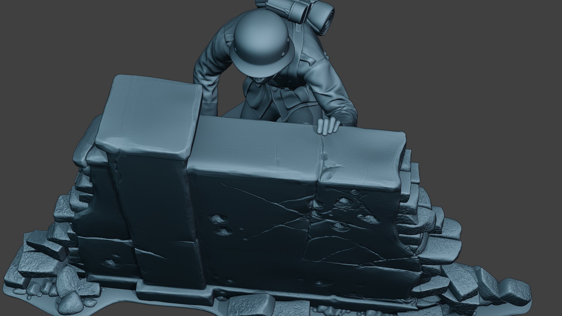 German Soldier Ww2 Cover 3D Model - TurboSquid 1686752