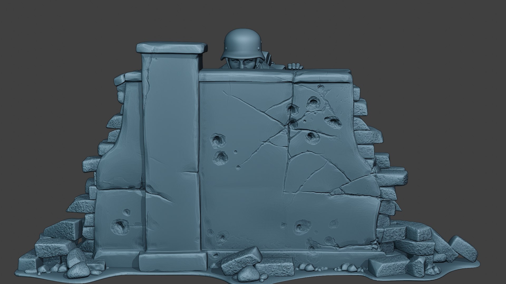 German Soldier Ww2 Cover 3D Model - TurboSquid 1686752