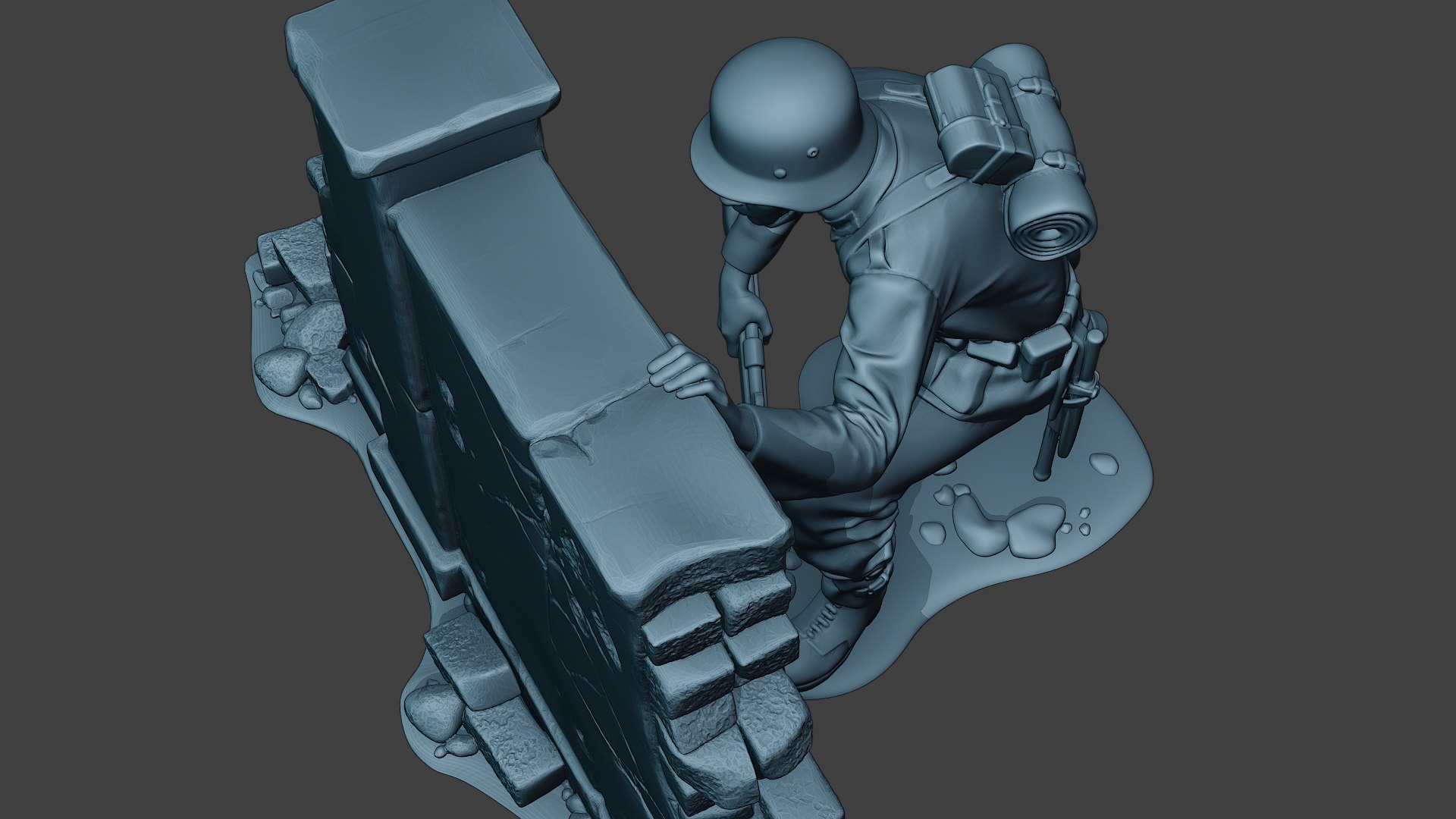 German Soldier Ww2 Cover 3D Model - TurboSquid 1686752