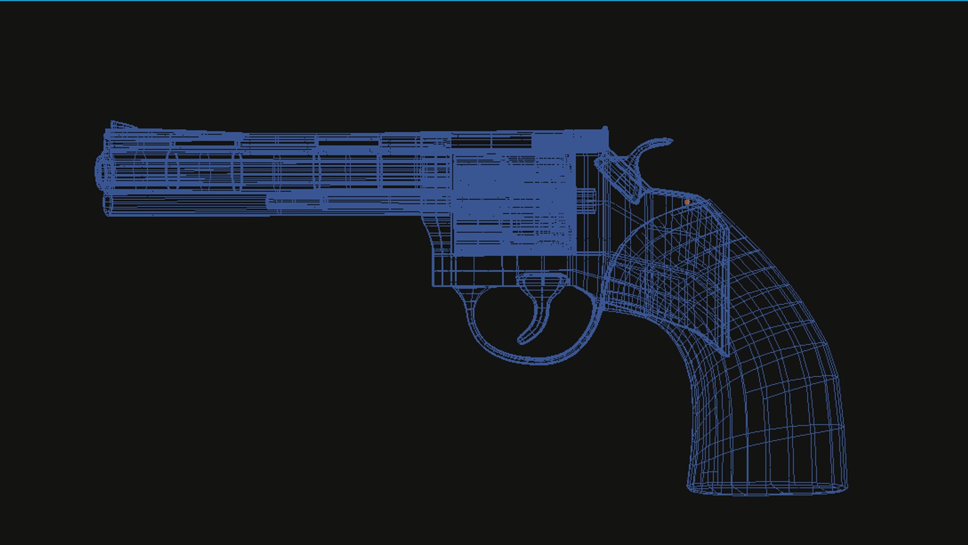 3d Revolver Western Handgun Model