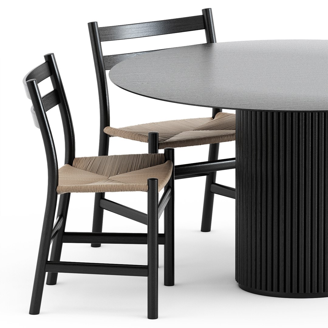 3D CH46 Chair And CH47 Chair And Palais Royal Table - TurboSquid 1797940