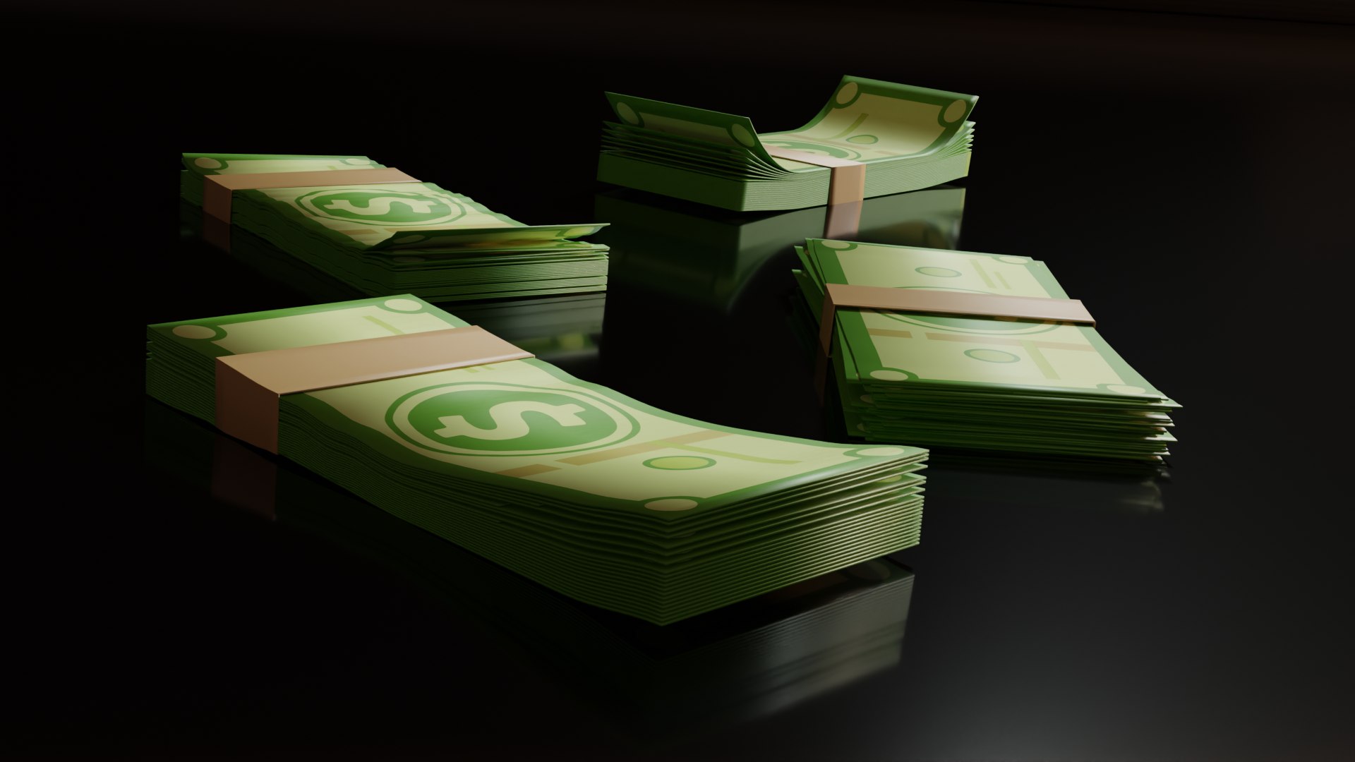 Stacked Money 3D Model - TurboSquid 2156526