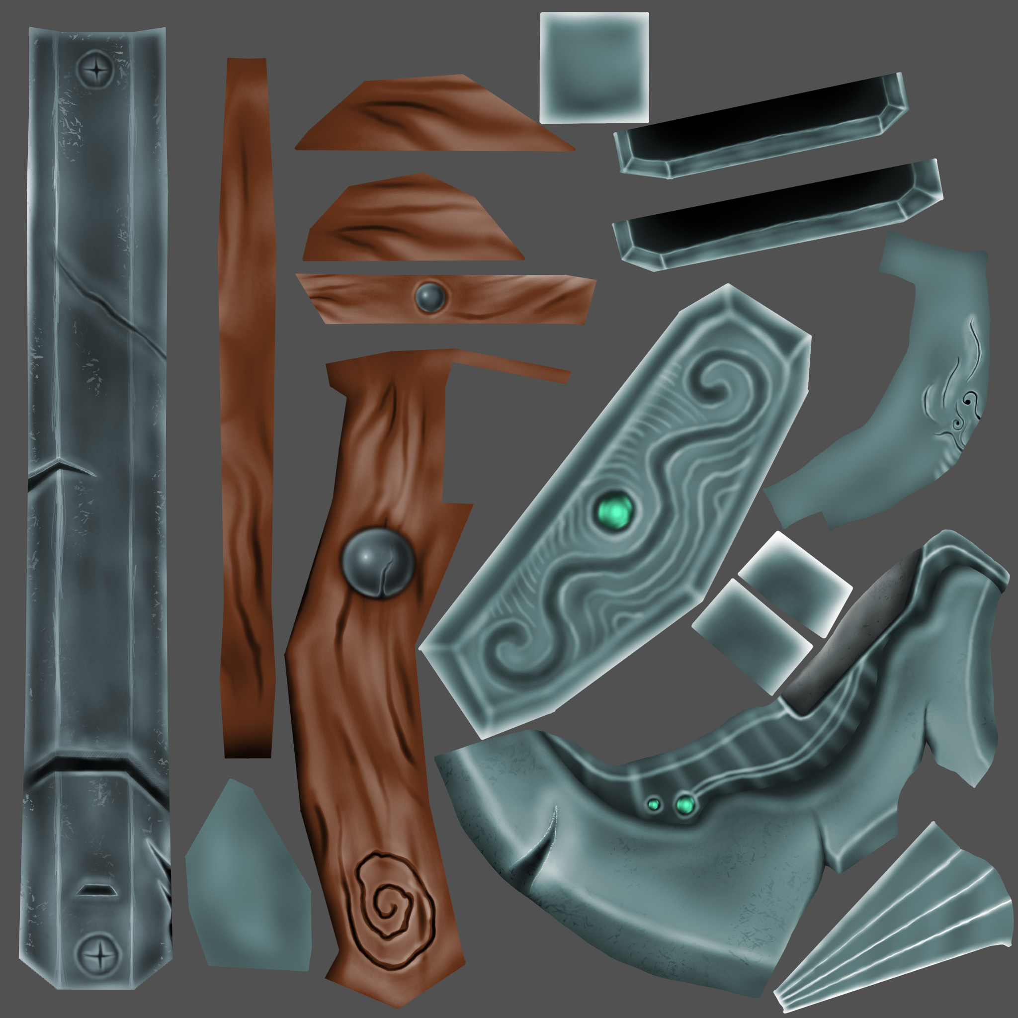 Mod le 3D De Lame Stylis e Lowpoly Texture De Peinture La Main TurboSquid 1808573