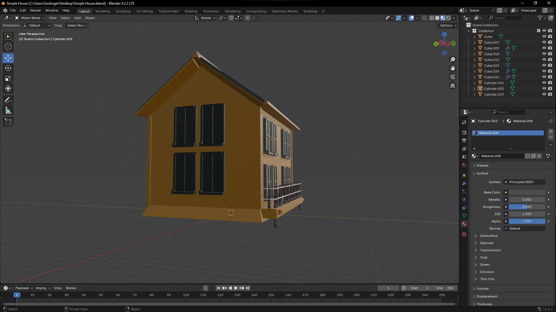 Simple House 3D Model - TurboSquid 2361951