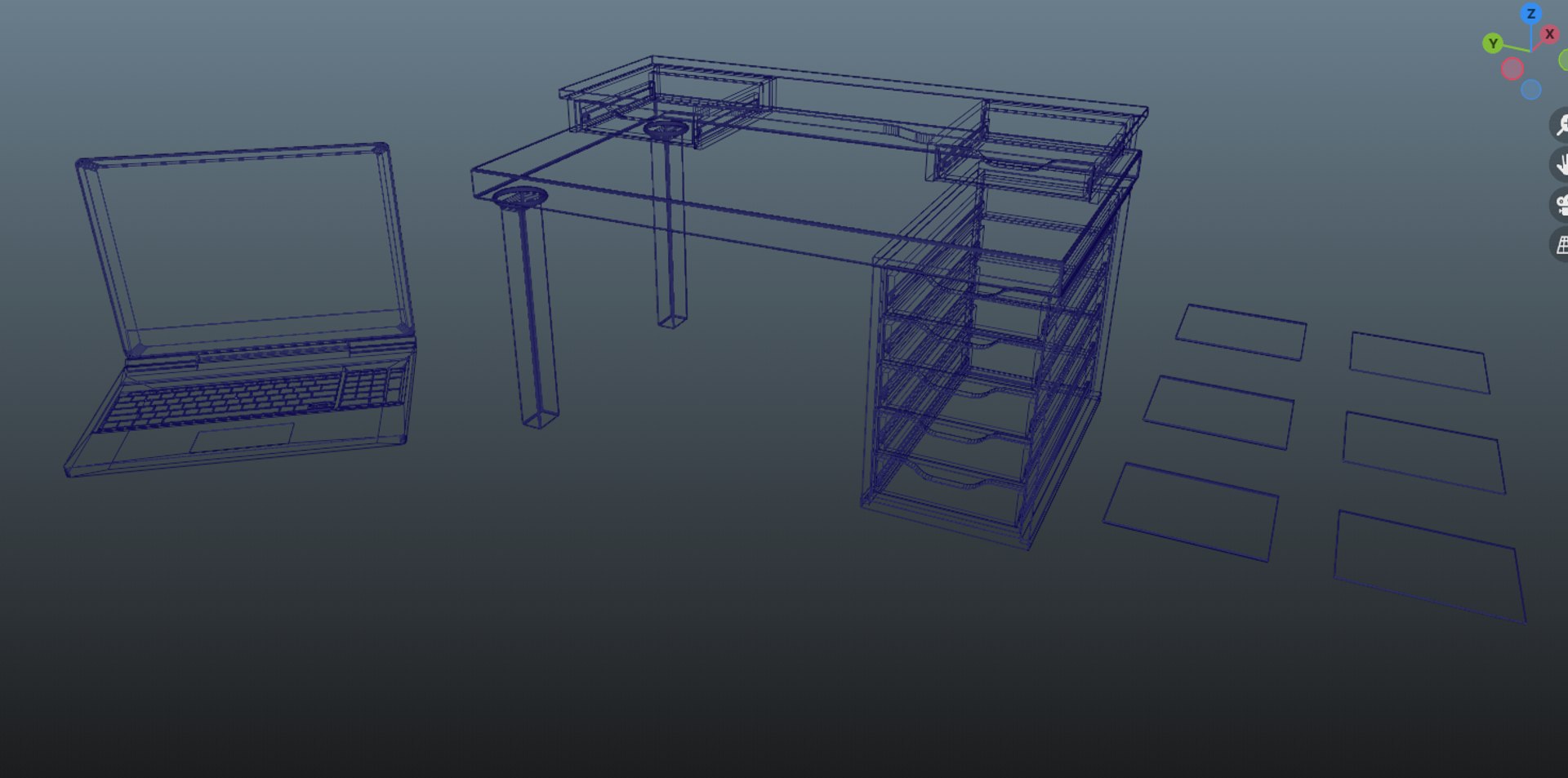 3D Desk Set - TurboSquid 2189164