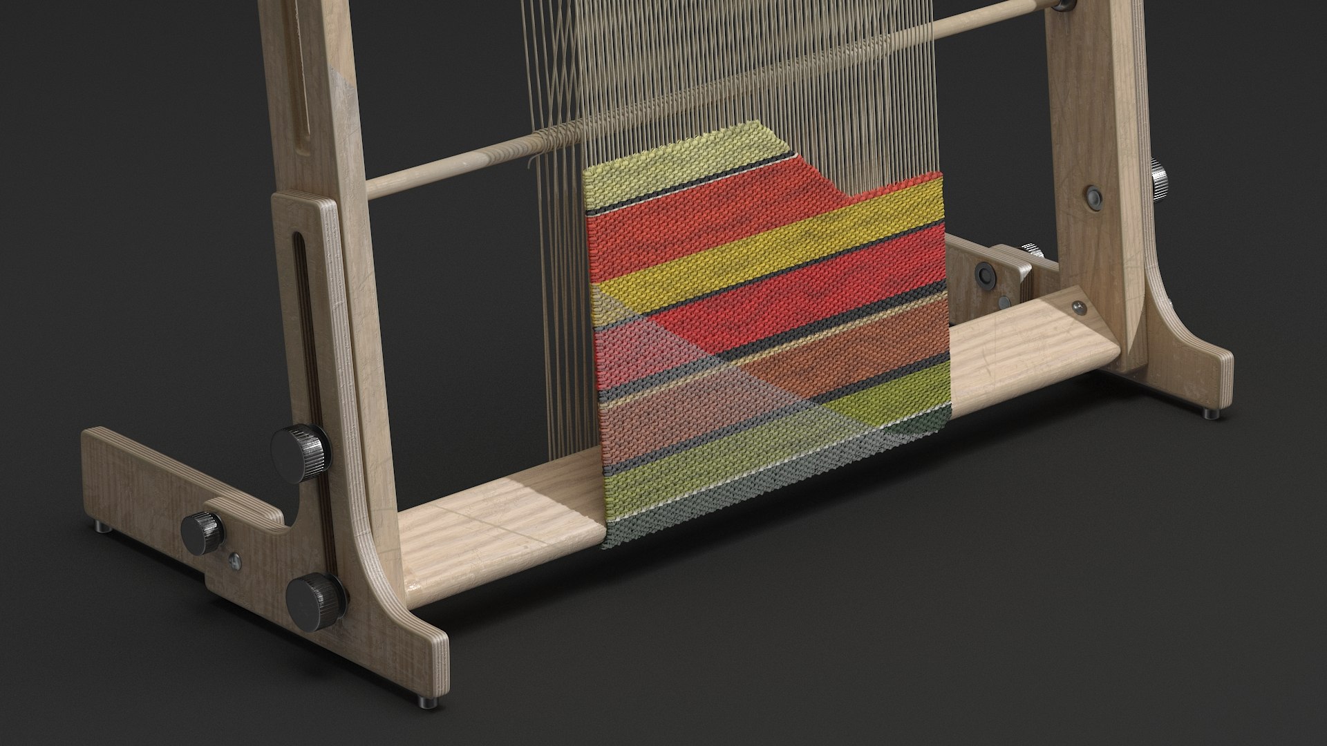 Wooden Tapestry Weaving Loom Aged 3D model - TurboSquid 2083651