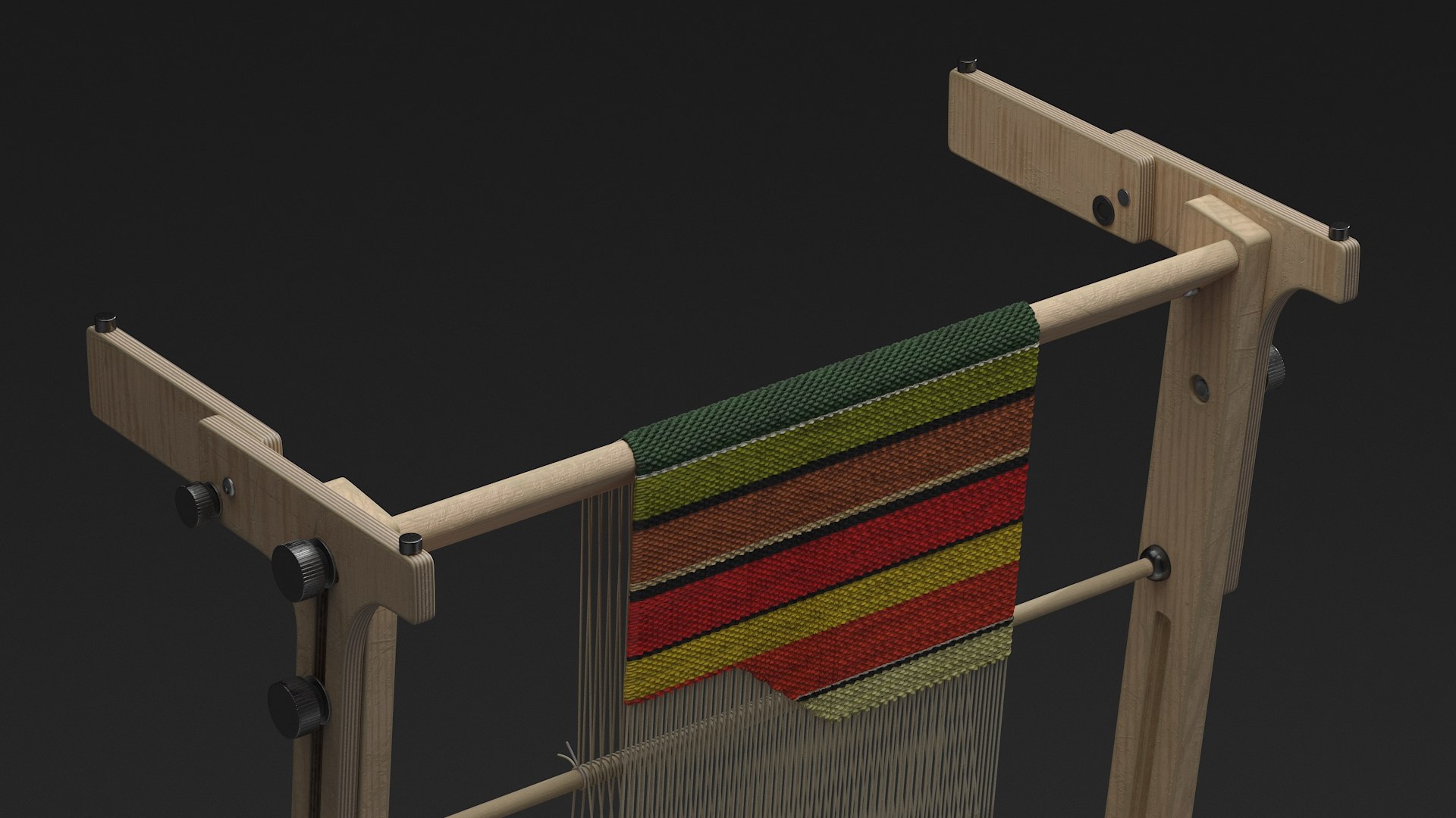 Wooden Tapestry Weaving Loom Aged 3D model - TurboSquid 2083651