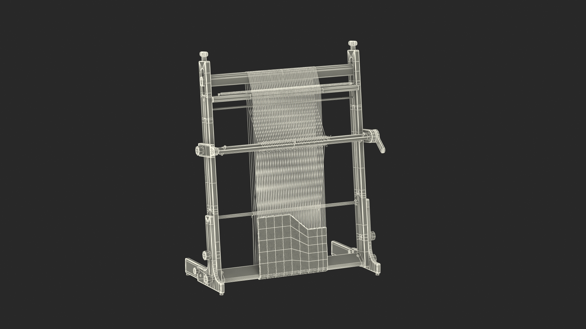 Wooden Tapestry Weaving Loom Aged 3D model - TurboSquid 2083651