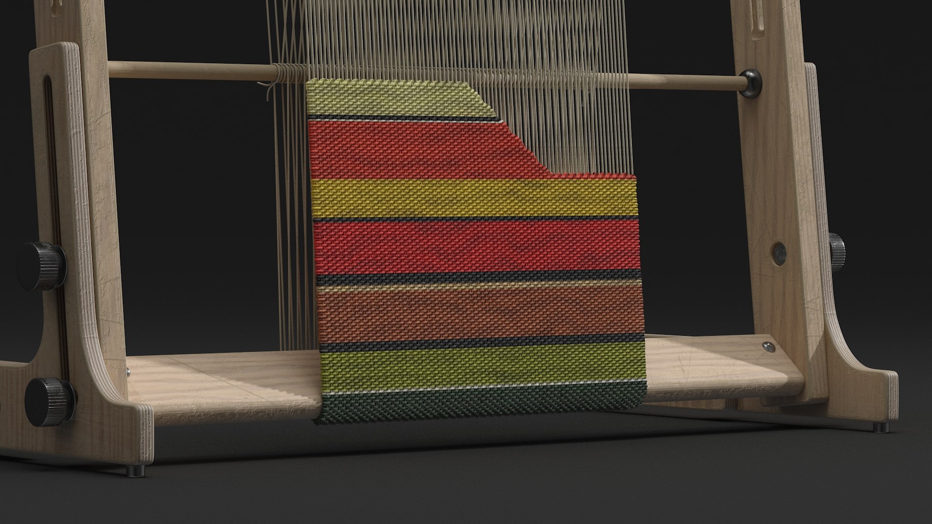 Wooden Tapestry Weaving Loom Aged 3D model - TurboSquid 2083651