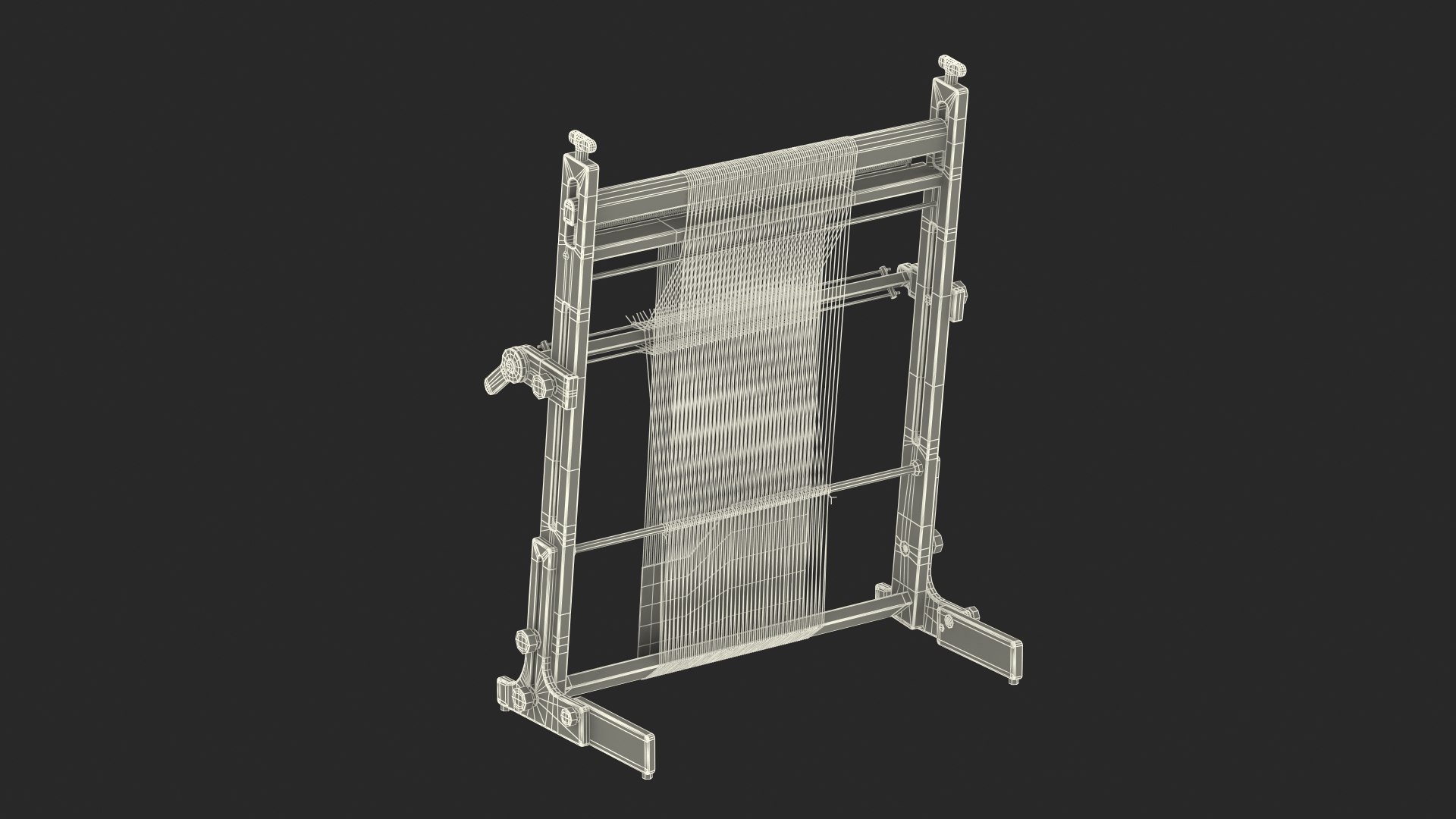 Wooden Tapestry Weaving Loom Aged 3D model - TurboSquid 2083651