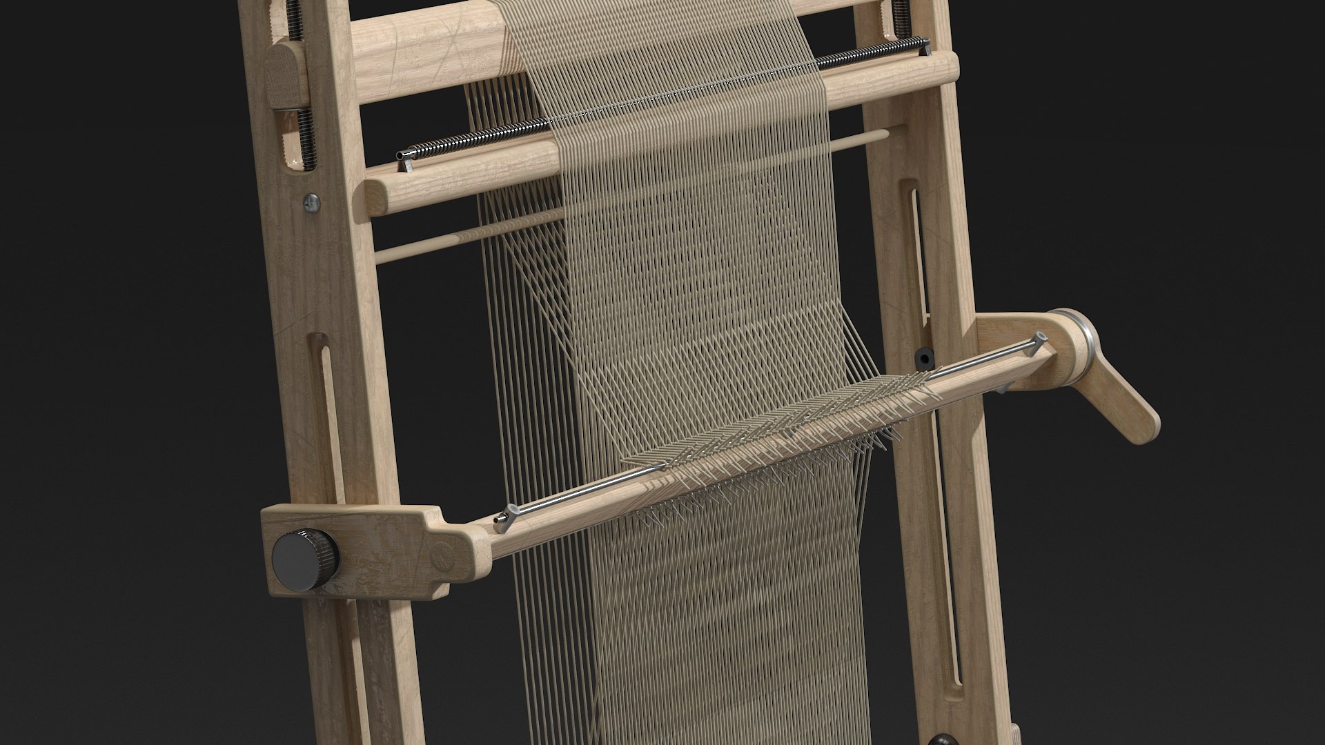 Wooden Tapestry Weaving Loom Aged 3D model - TurboSquid 2083651