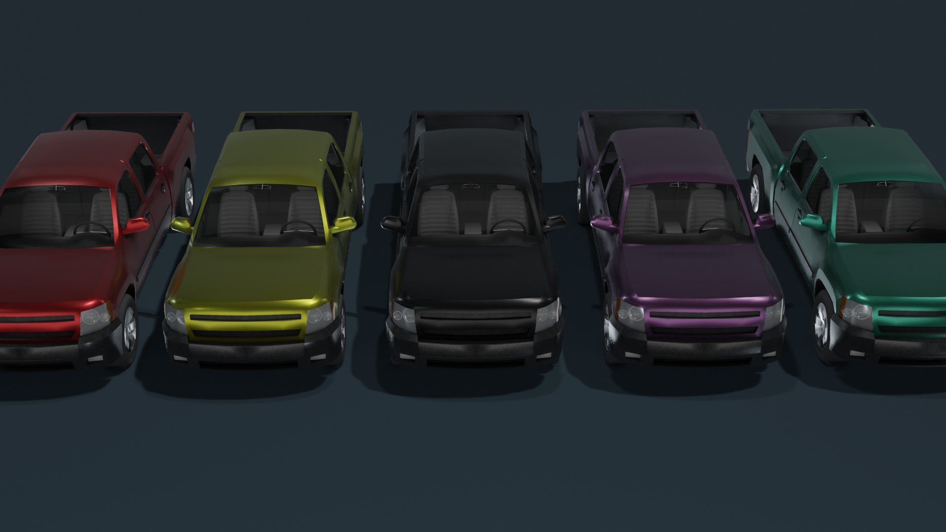 3D generic pickup truck car interior model - TurboSquid 1607381