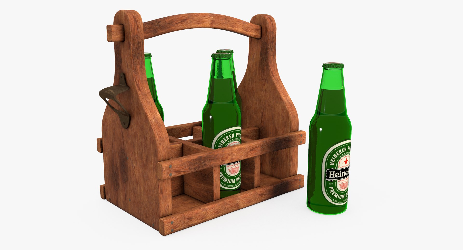 3D Beer Wooden Box - TurboSquid 1430141