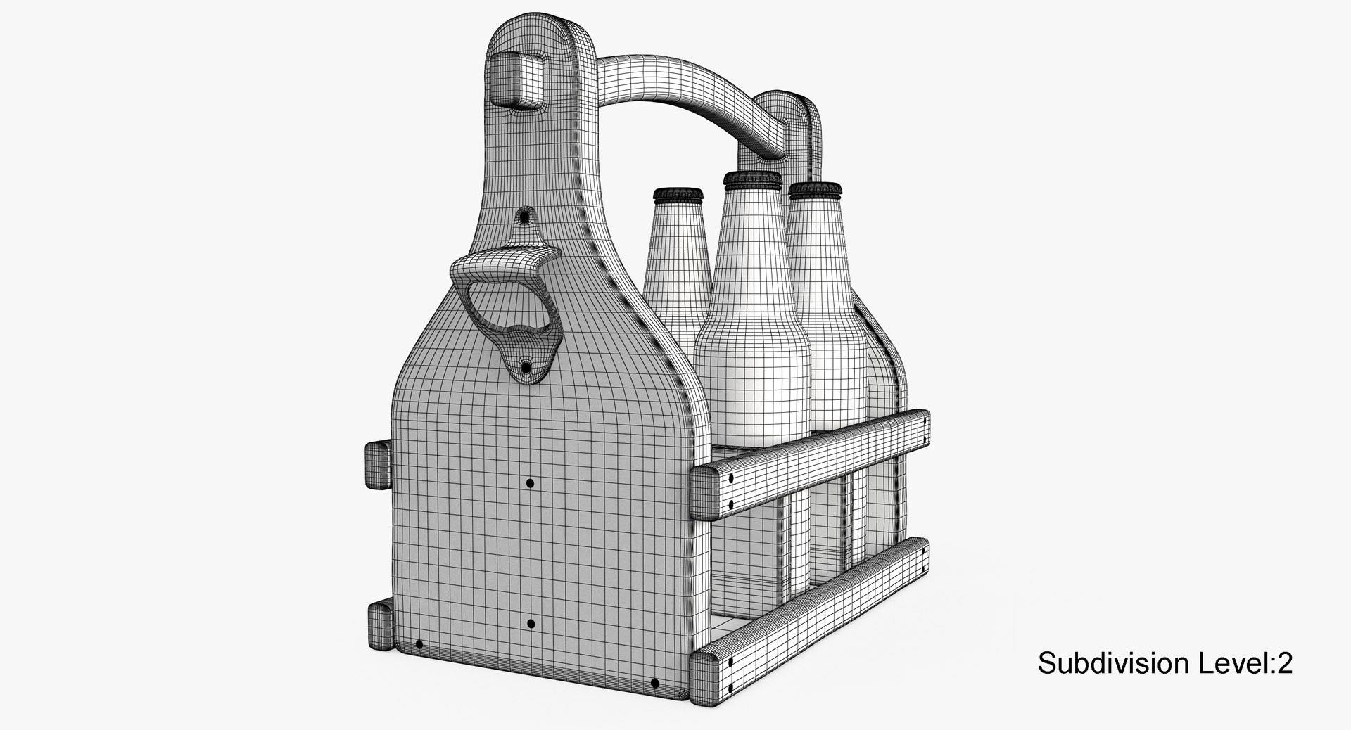 3D Beer Wooden Box - TurboSquid 1430141