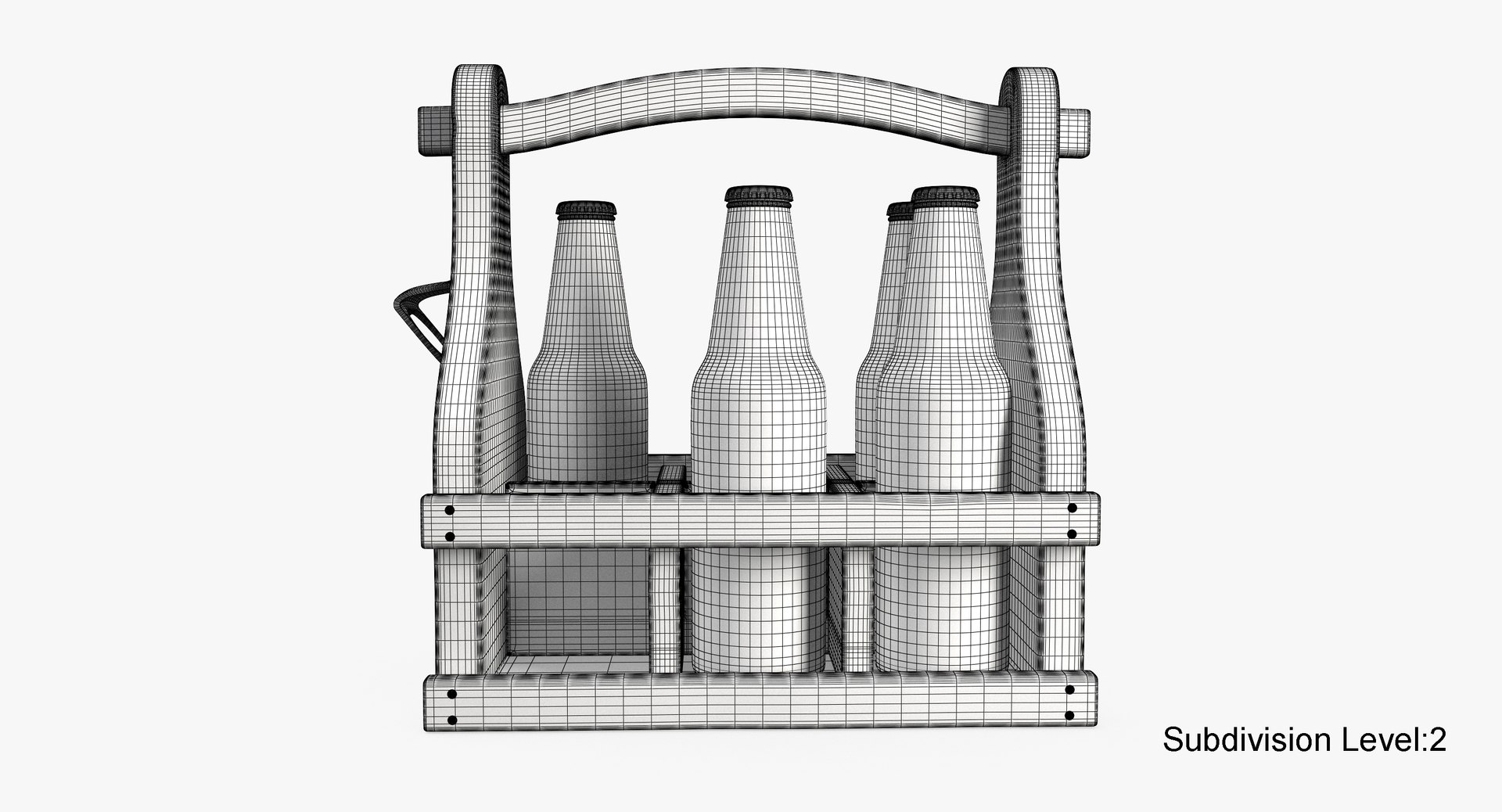 3D Beer Wooden Box - TurboSquid 1430141