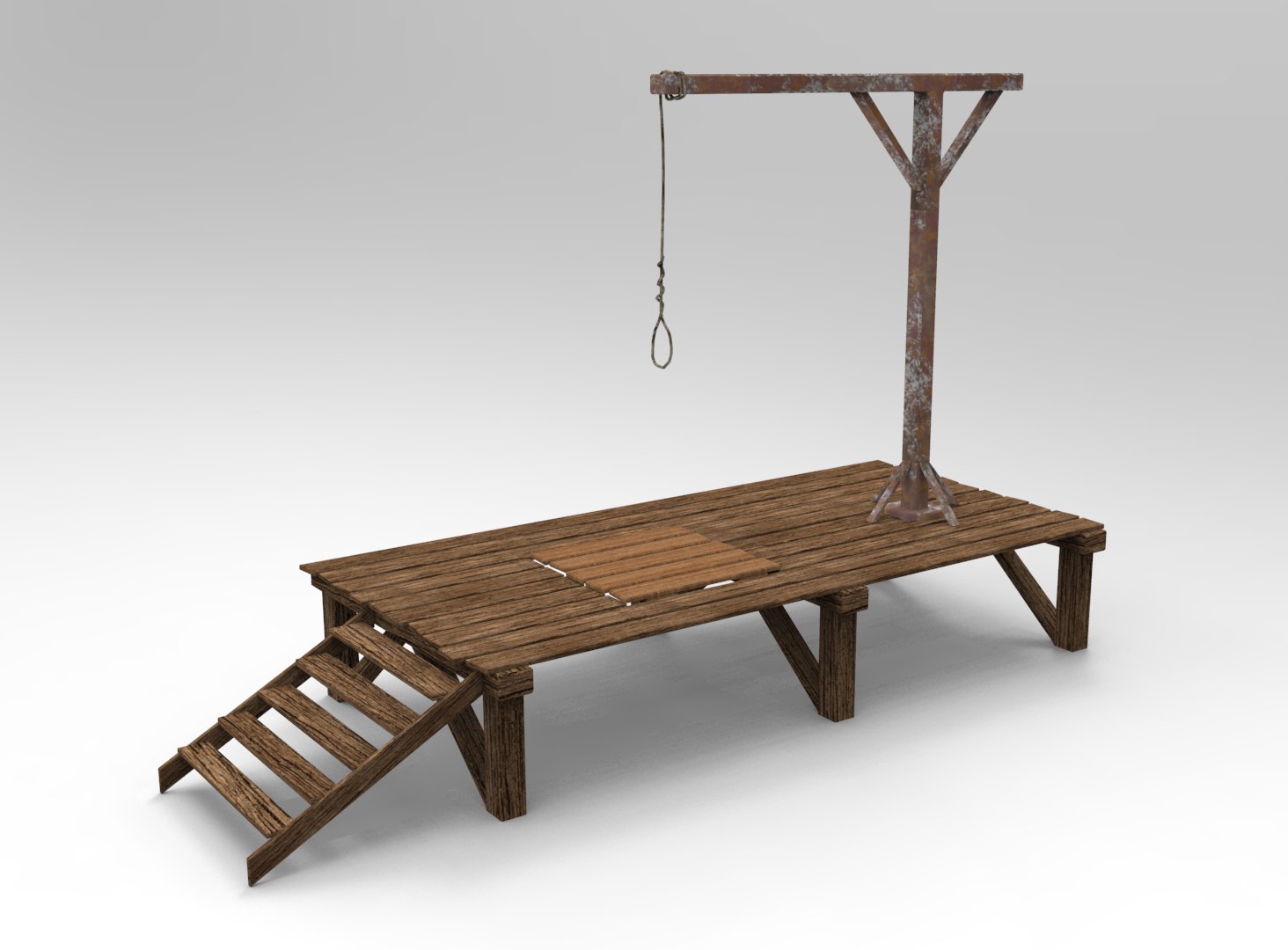 3d Wooden Gallows