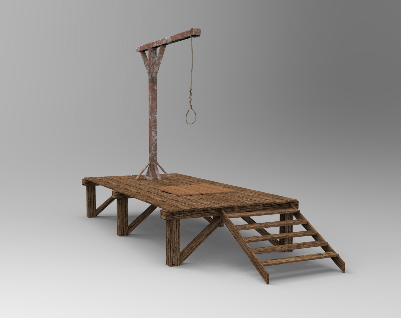 3d Wooden Gallows