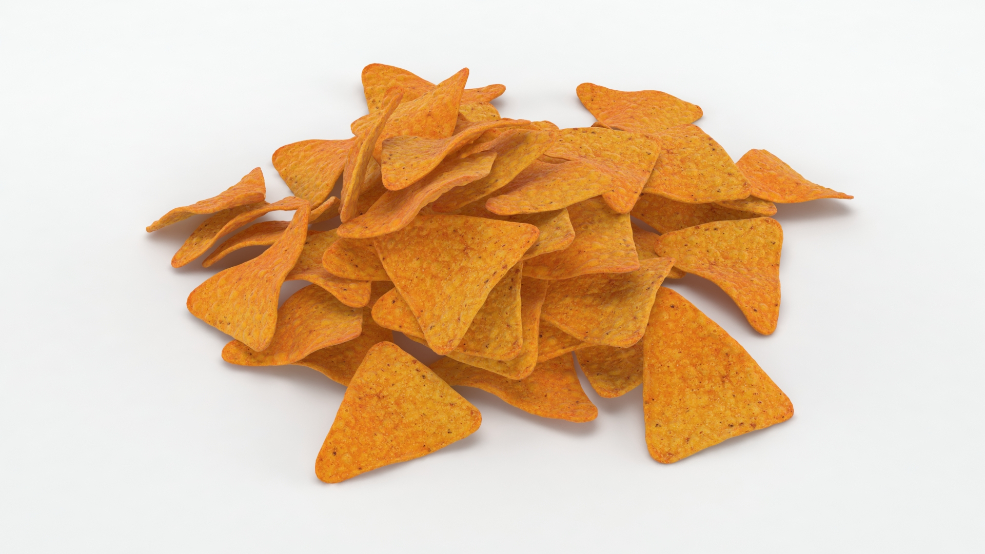 Nacho Cheese Doritos Chips Pile V2 Model - TurboSquid 1836877