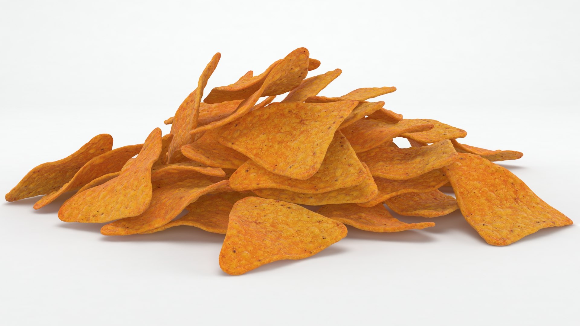 Nacho Cheese Doritos Chips Pile V2 Model - TurboSquid 1836877