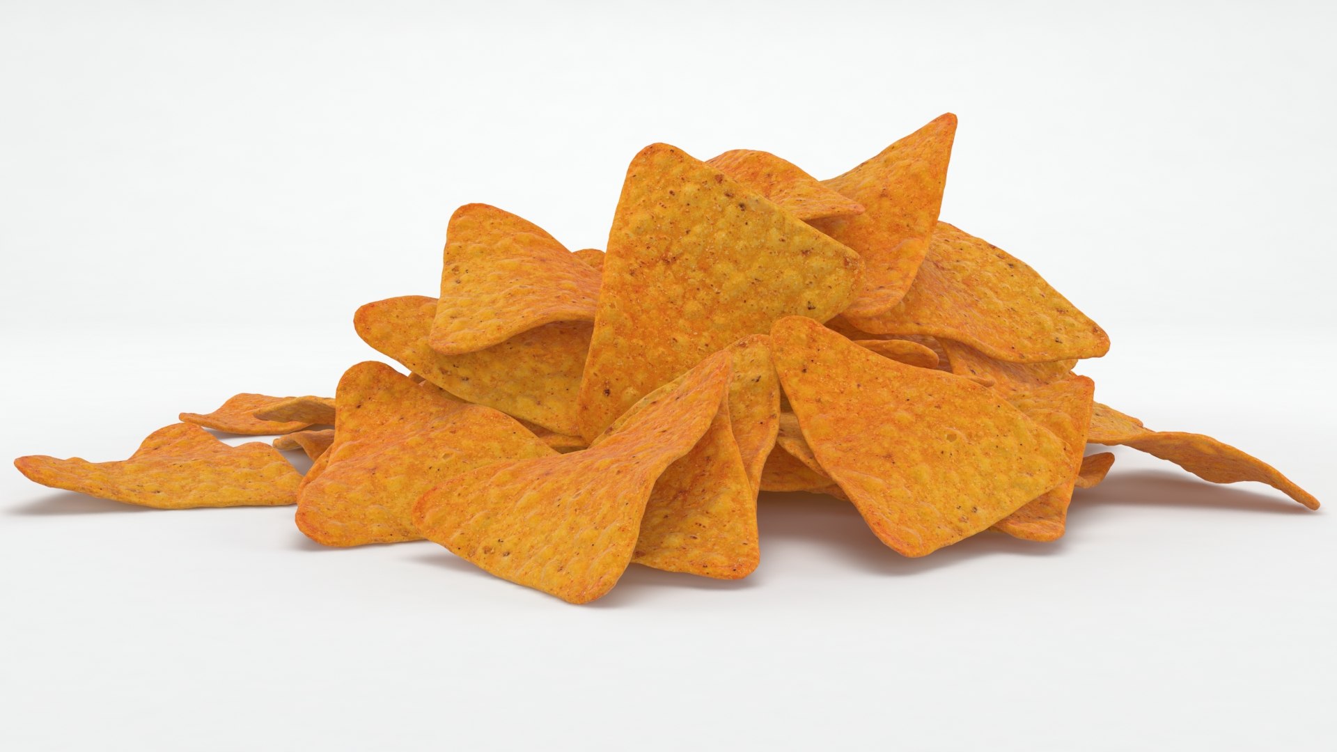 Nacho Cheese Doritos Chips Pile V2 Model - TurboSquid 1836877