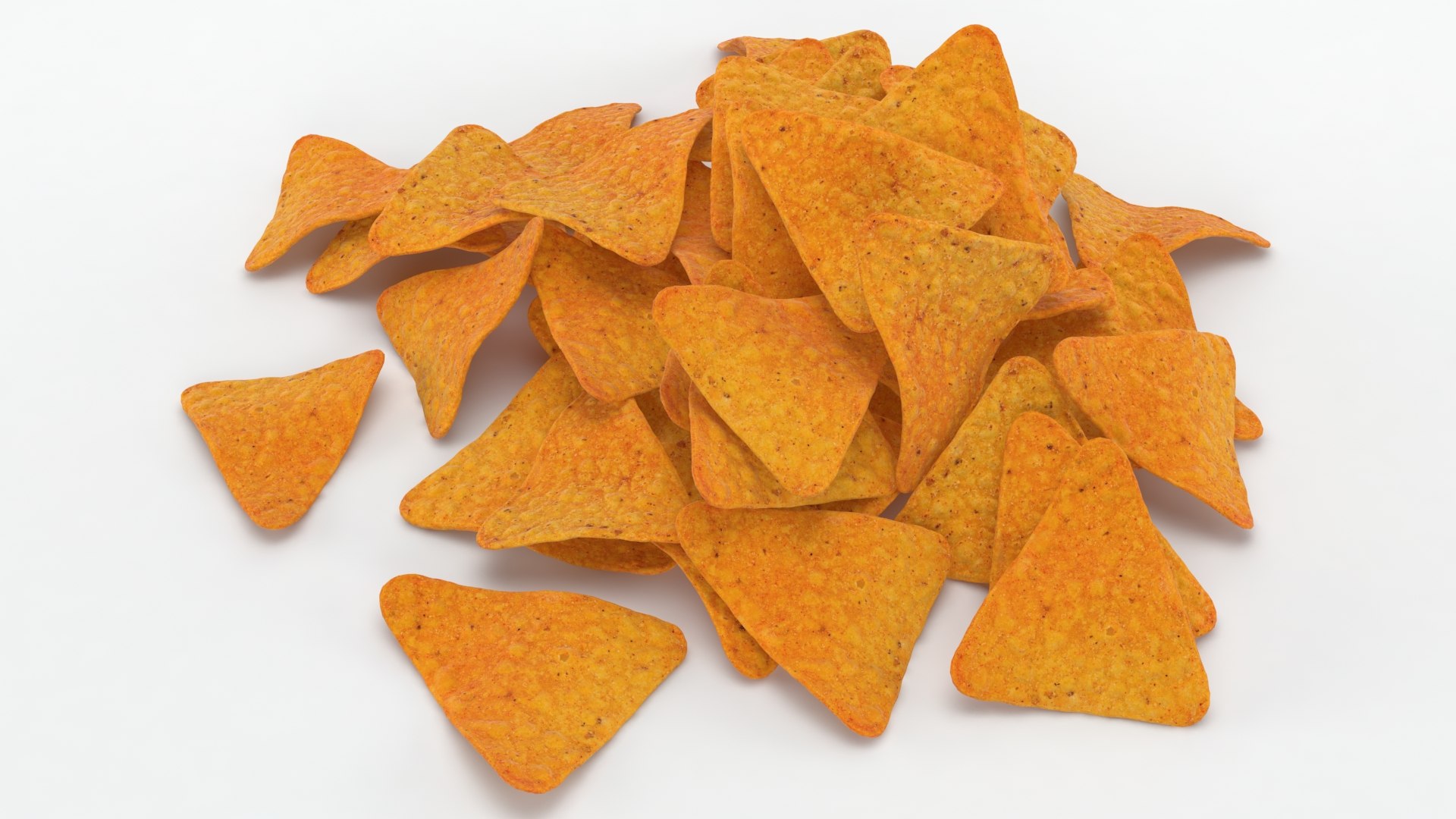 Nacho Cheese Doritos Chips Pile V2 Model - TurboSquid 1836877