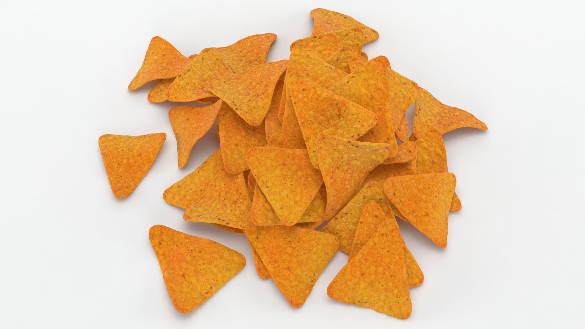 Nacho Cheese Doritos Chips Pile V2 Model - TurboSquid 1836877