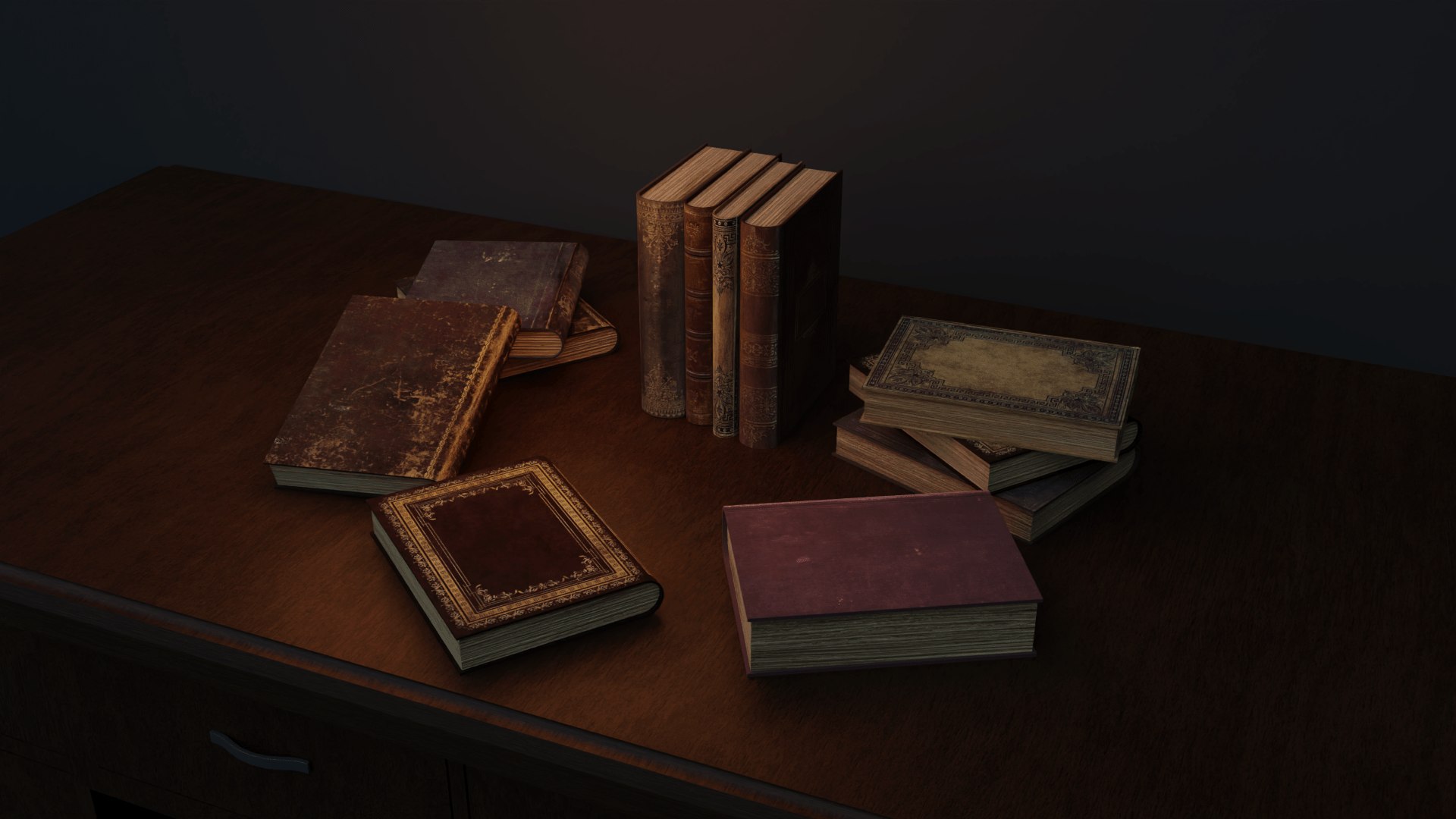 3D Old Books Asset Model - TurboSquid 2045669