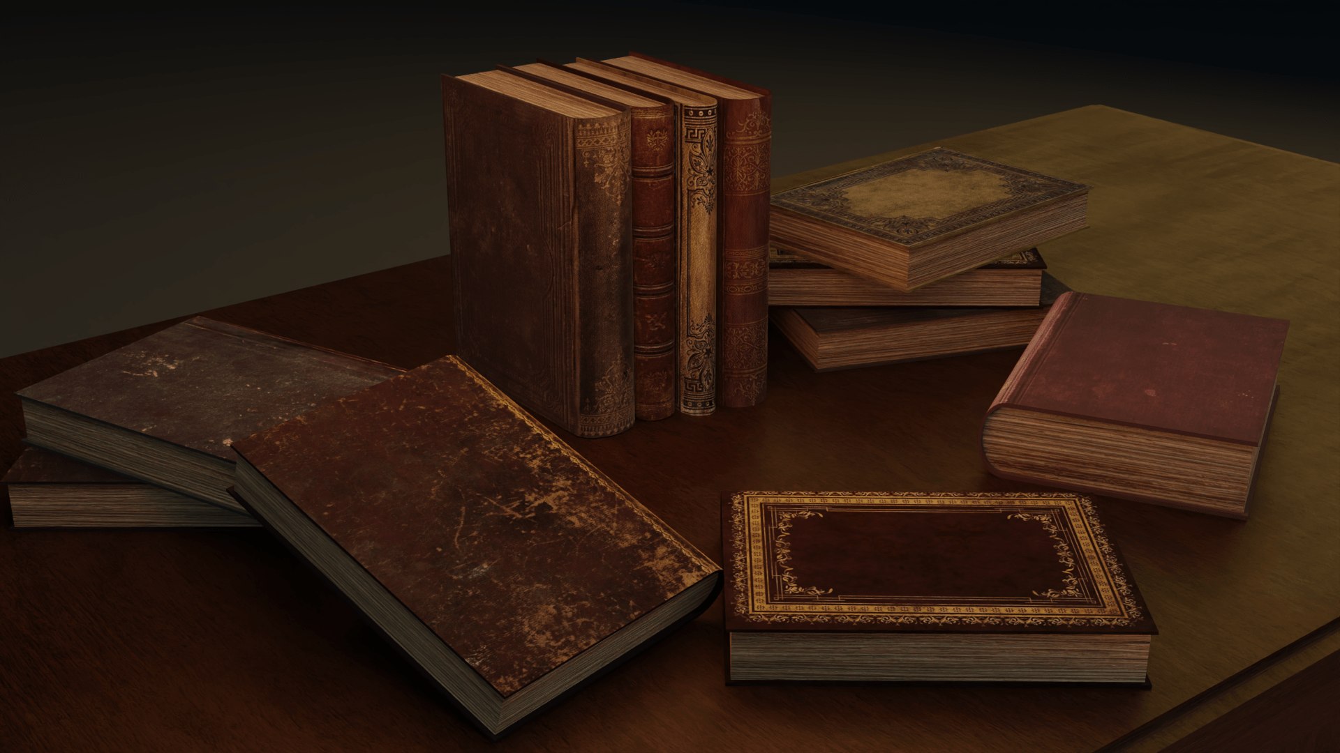 3D Old Books Asset Model - TurboSquid 2045669