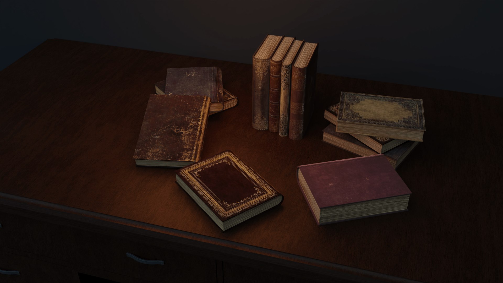 3D Old Books Asset Model - TurboSquid 2045669