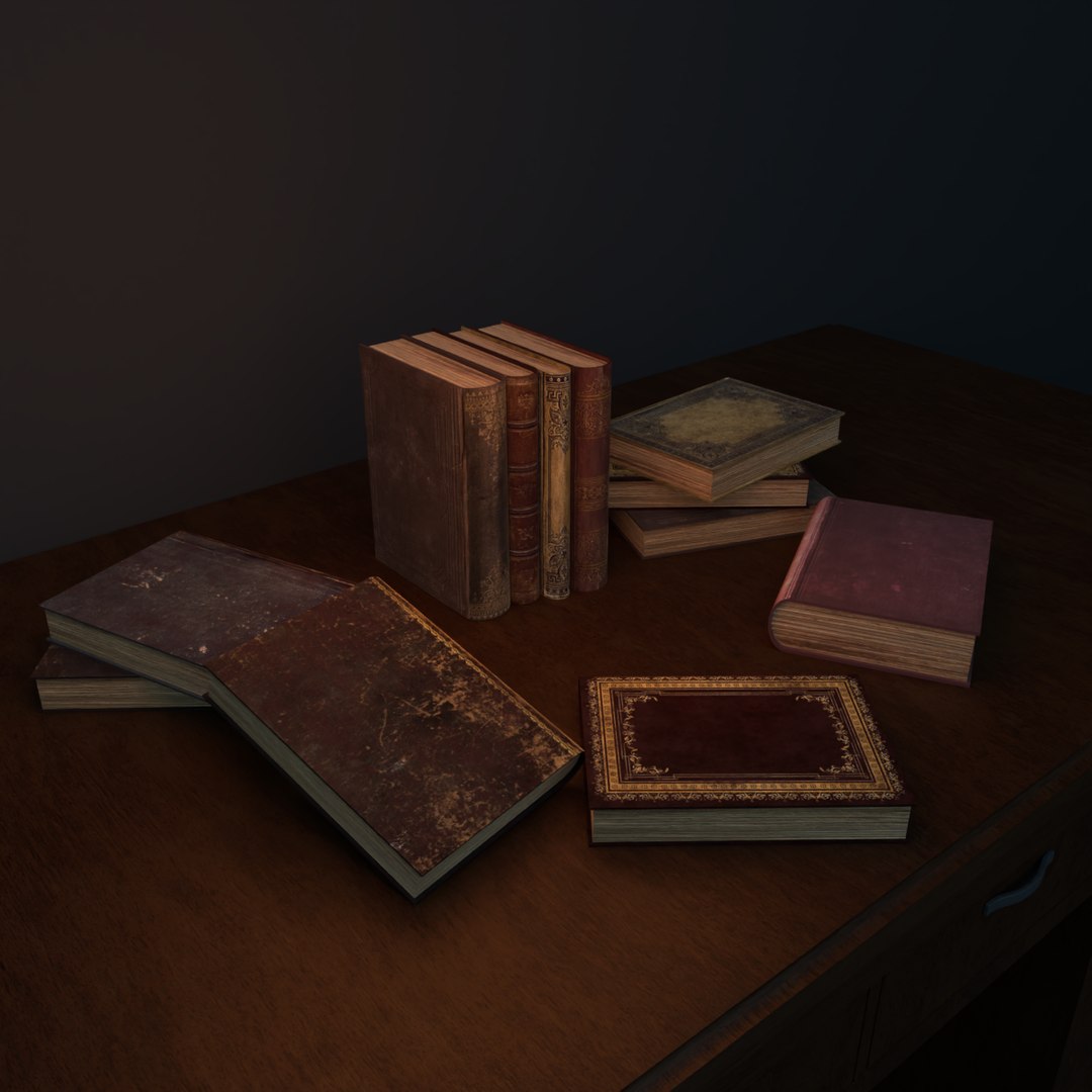 3D Old Books Asset Model - TurboSquid 2045669