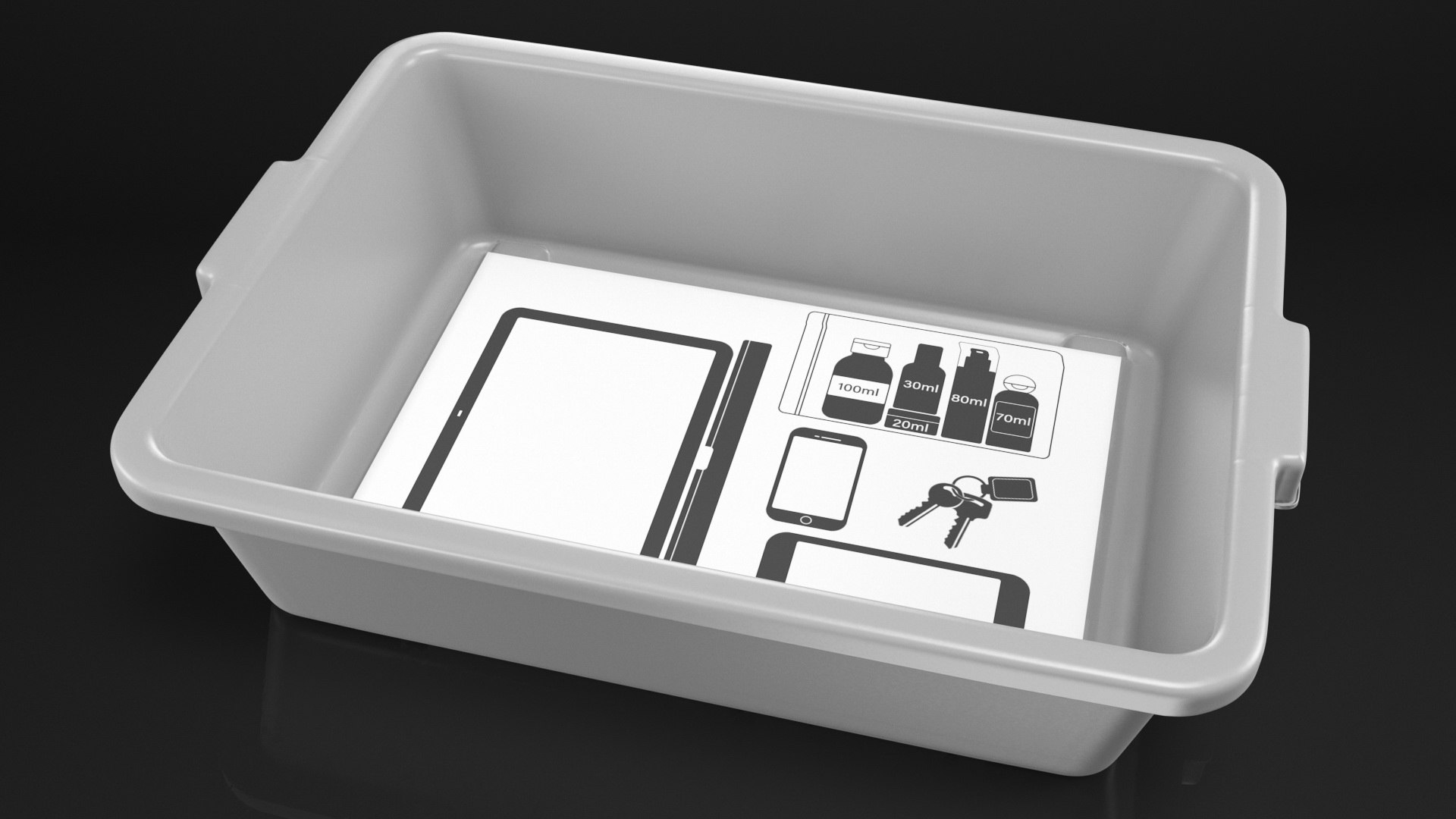 Airport Security Check Tray 3D Model - TurboSquid 1806991