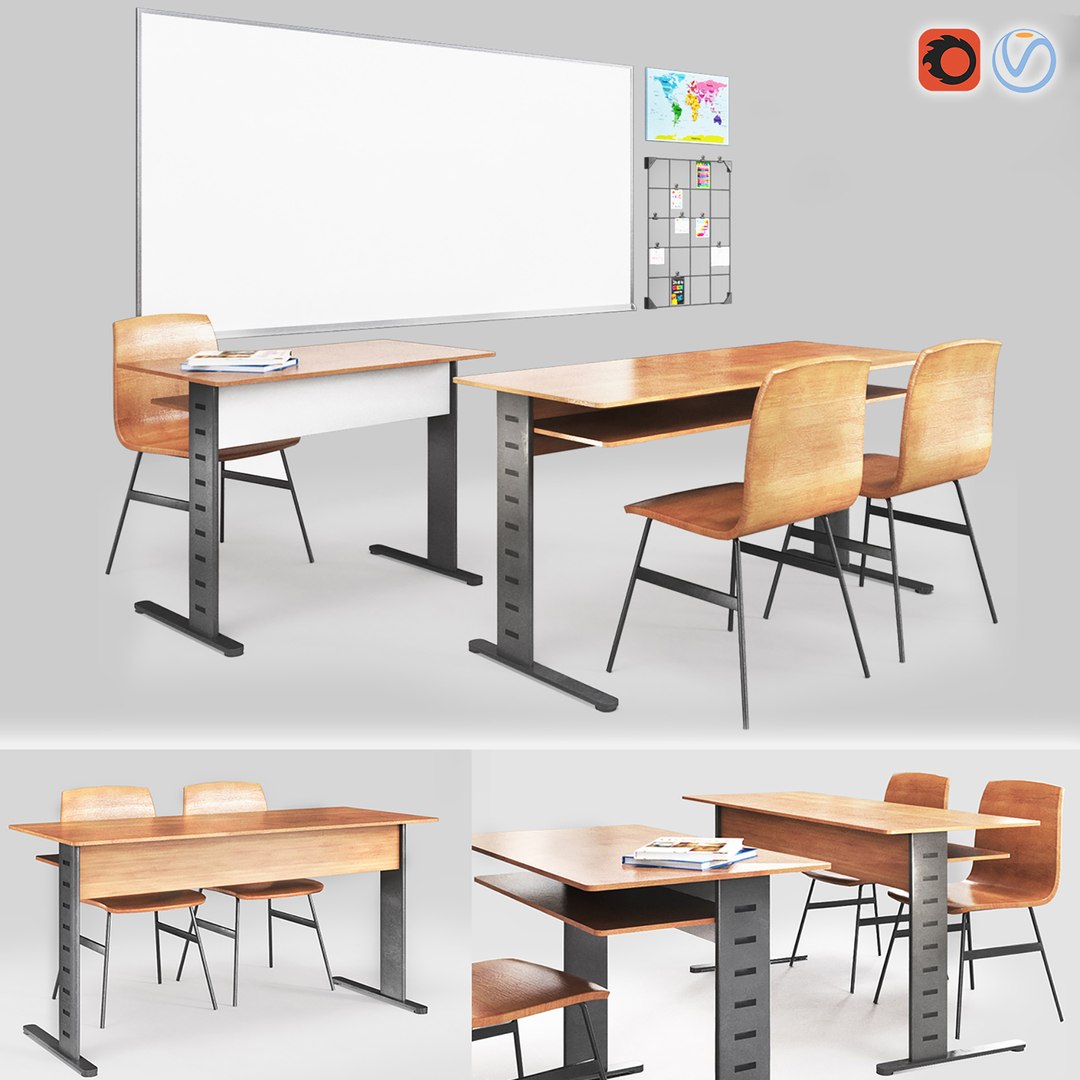 School Classroom 3D Model - TurboSquid 2117596