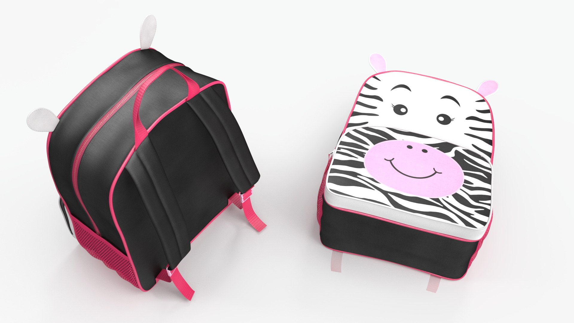 Cartoon Zebra Kids Backpack Model - TurboSquid 2238839