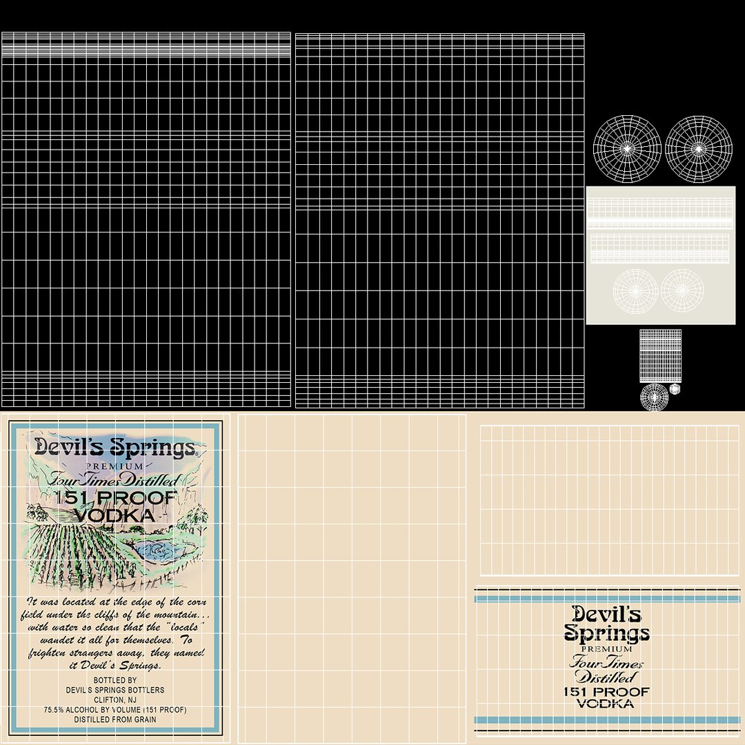 Devil Springs Vodka 1l Model - TurboSquid 1648646