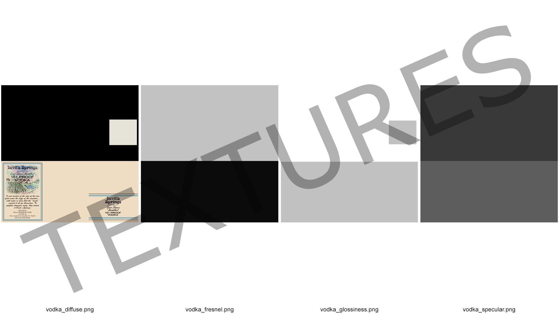 Devil springs vodka 1l model - TurboSquid 1648646