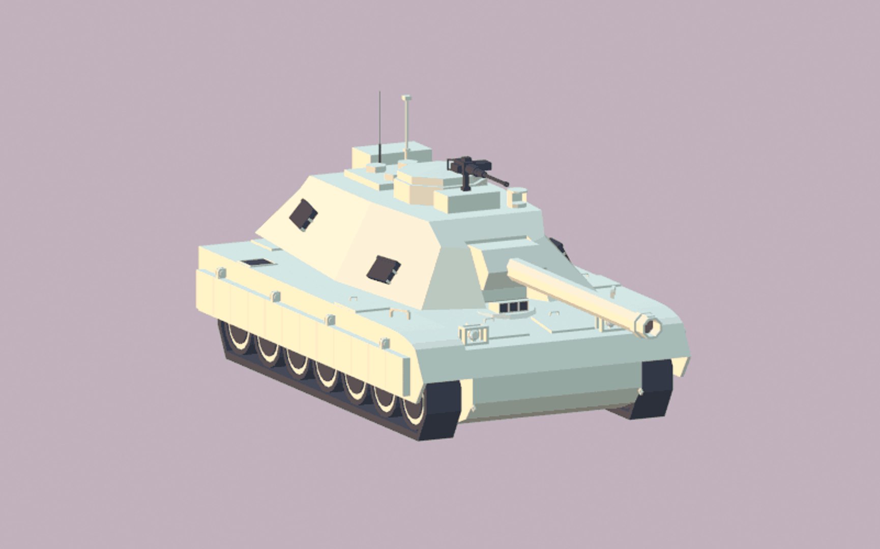 Free Simple Cartoon Tank 3D Model - TurboSquid 1508310