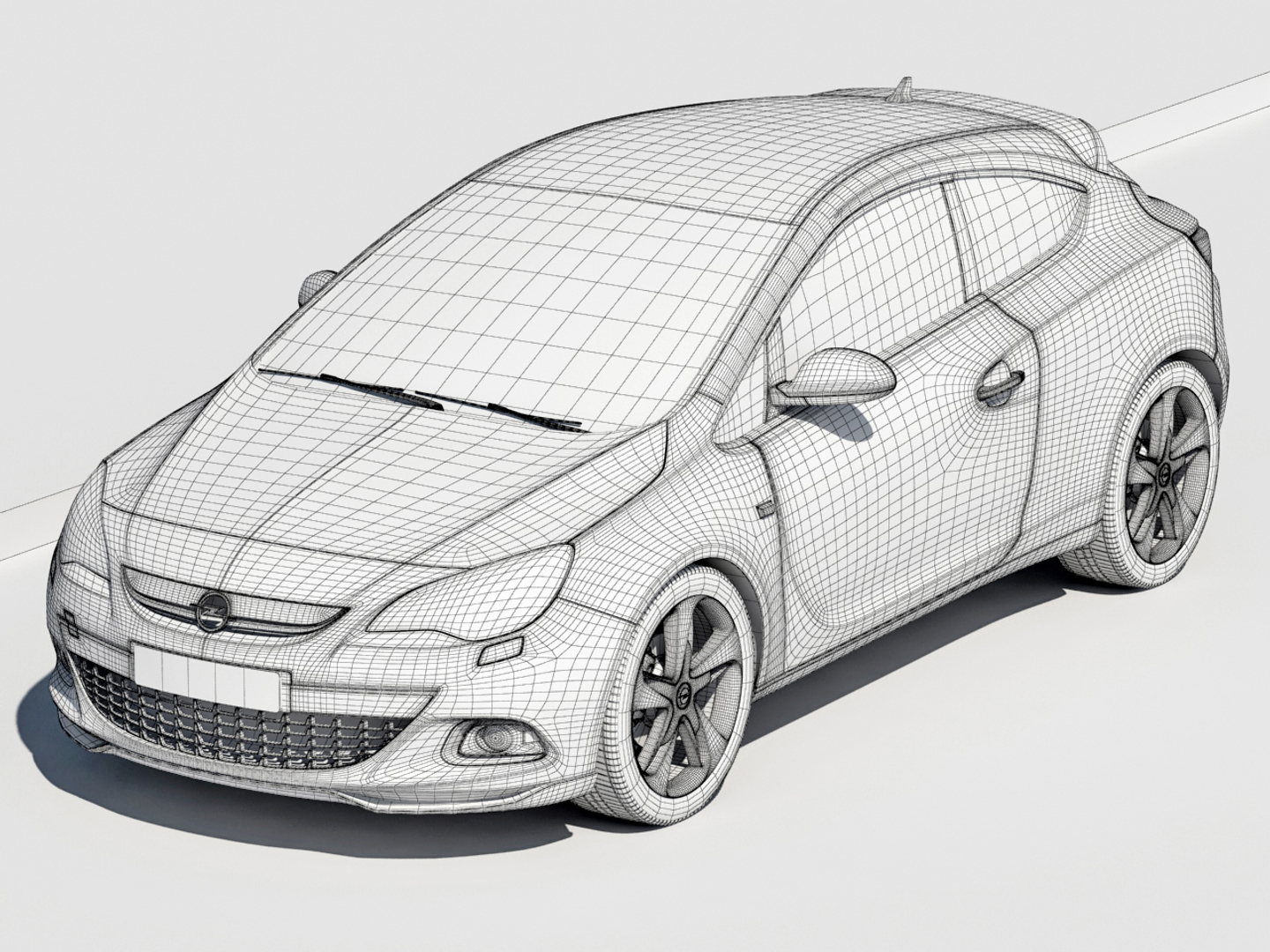 3d model opel astra gtc