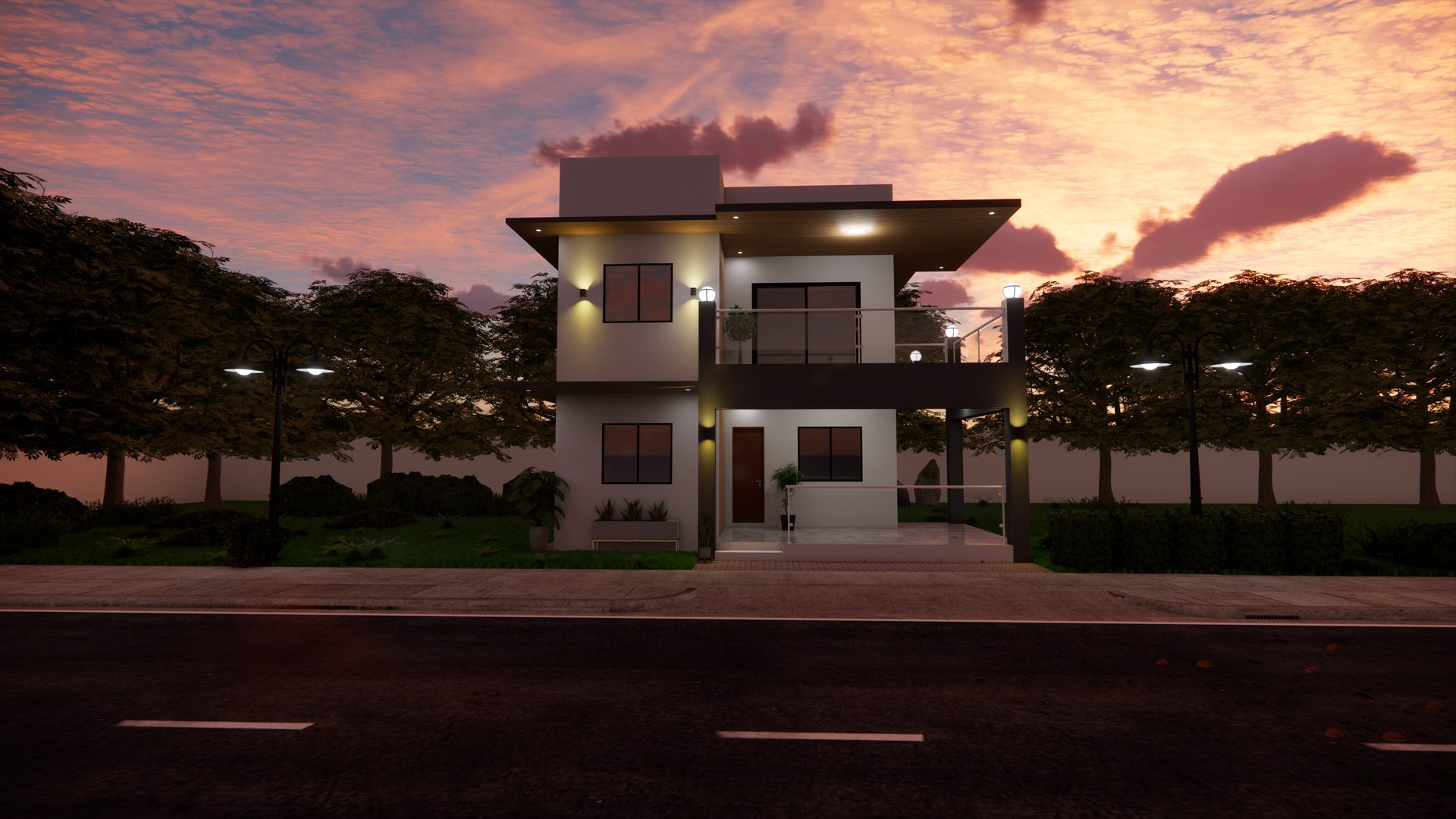 MODERN 2 STOREY HOUSE 3D Model - TurboSquid 2360807