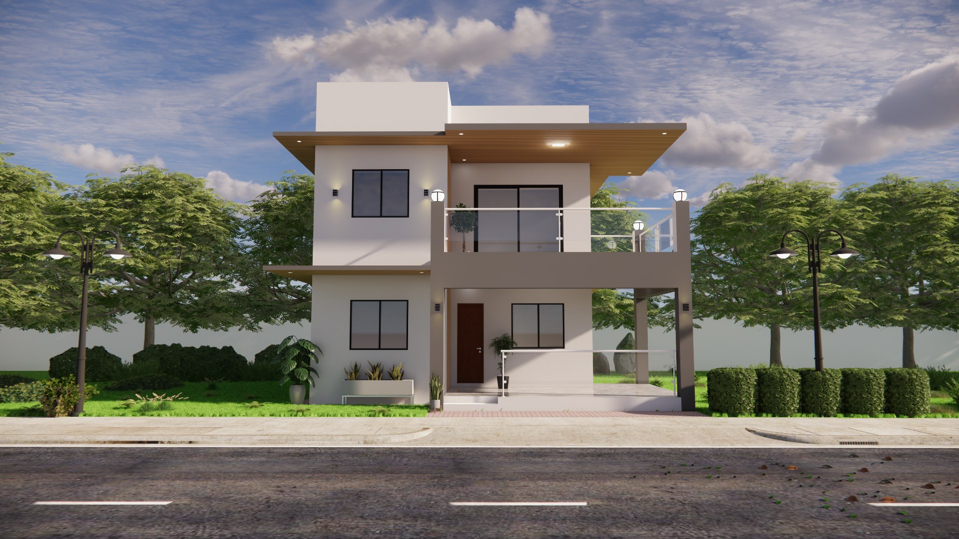 MODERN 2 STOREY HOUSE 3D Model - TurboSquid 2360807