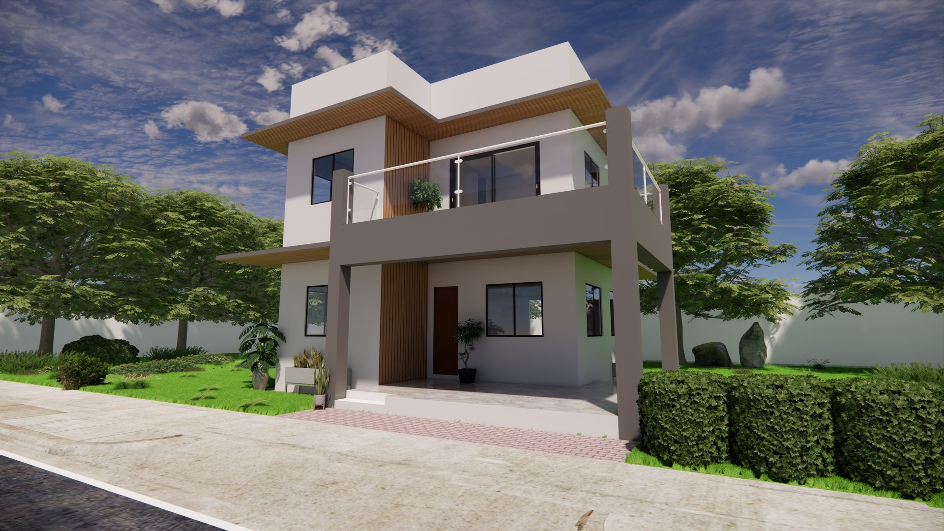 MODERN 2 STOREY HOUSE 3D Model - TurboSquid 2360807
