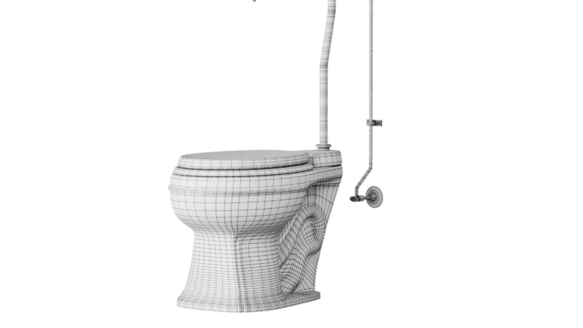 Dark Oak High Tank Pull Chain Toilet Wooden Tank Round Bowl Model ...