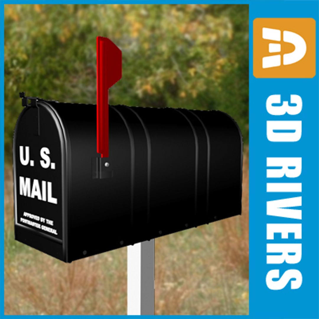 3dsmax Metallic Mail Box Mailbox