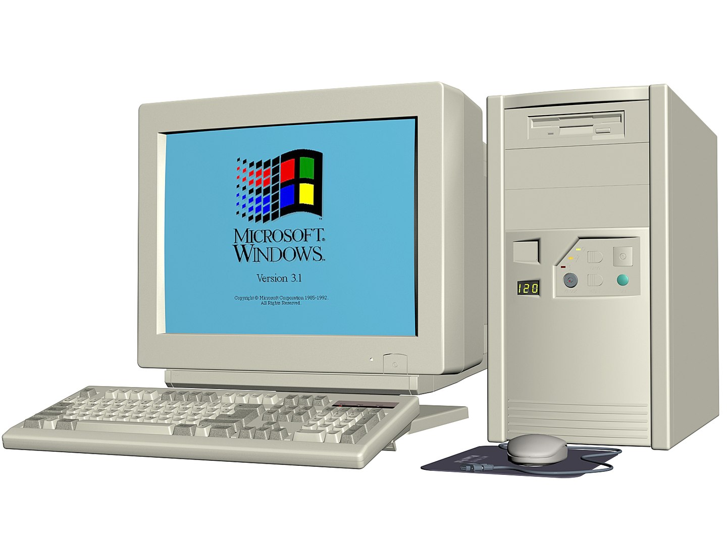 3d Model Vintage Pc Old Personal
