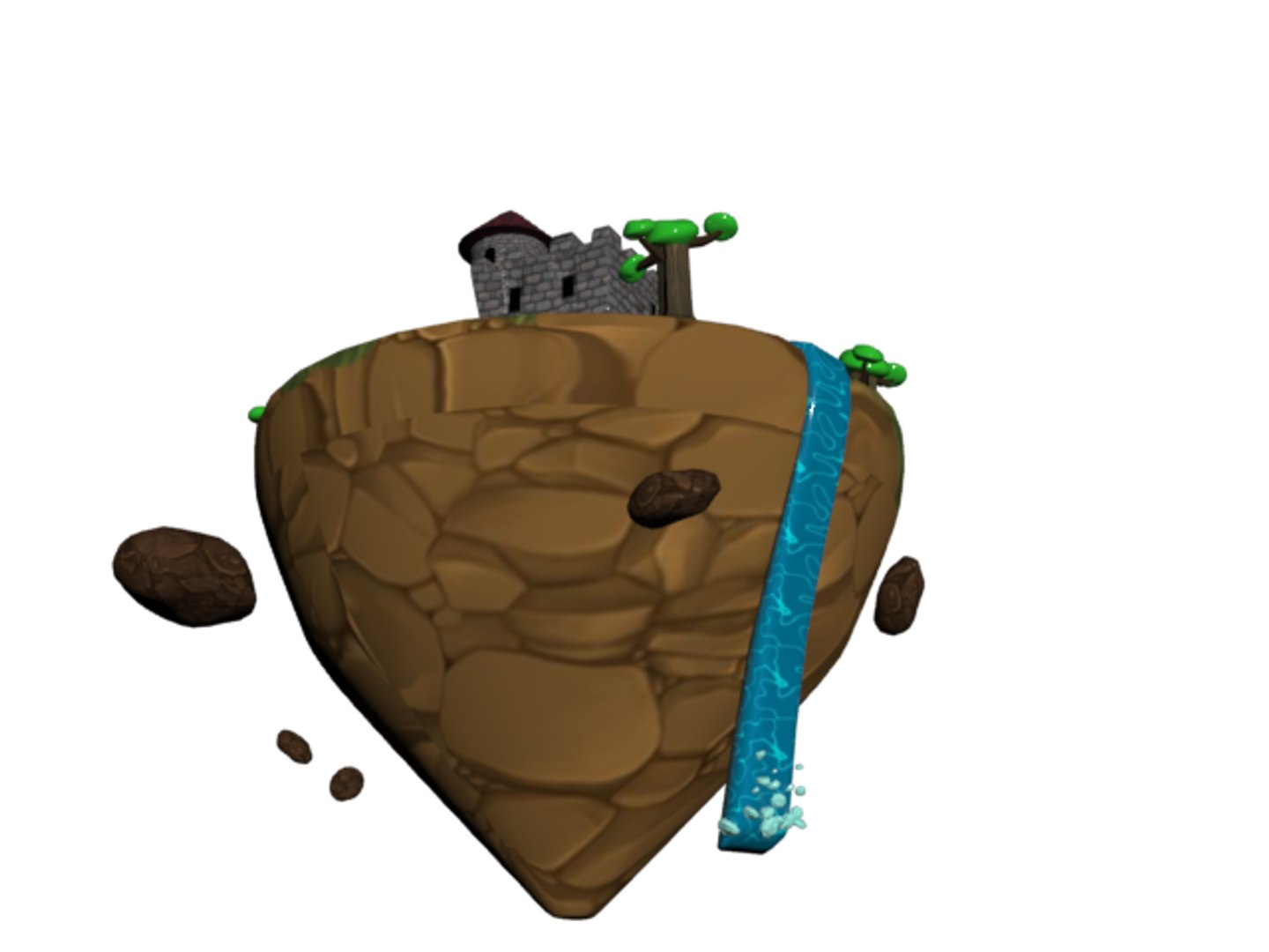 Tower Island 3D Model - TurboSquid 1471079