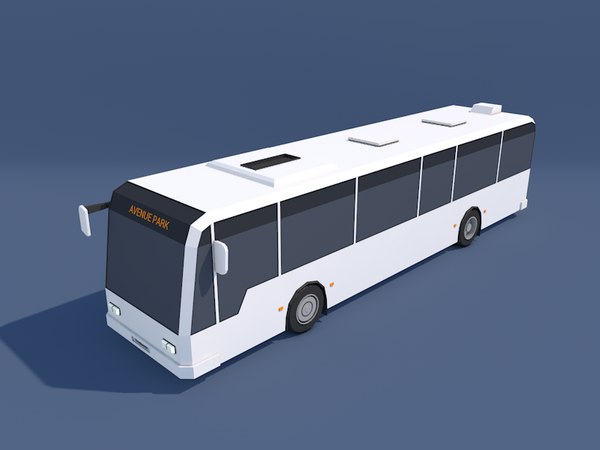 modelo 3d Autobús urbano de Low Poly - TurboSquid 1052285