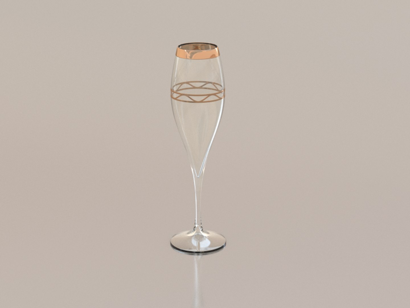 3d champagne glass model