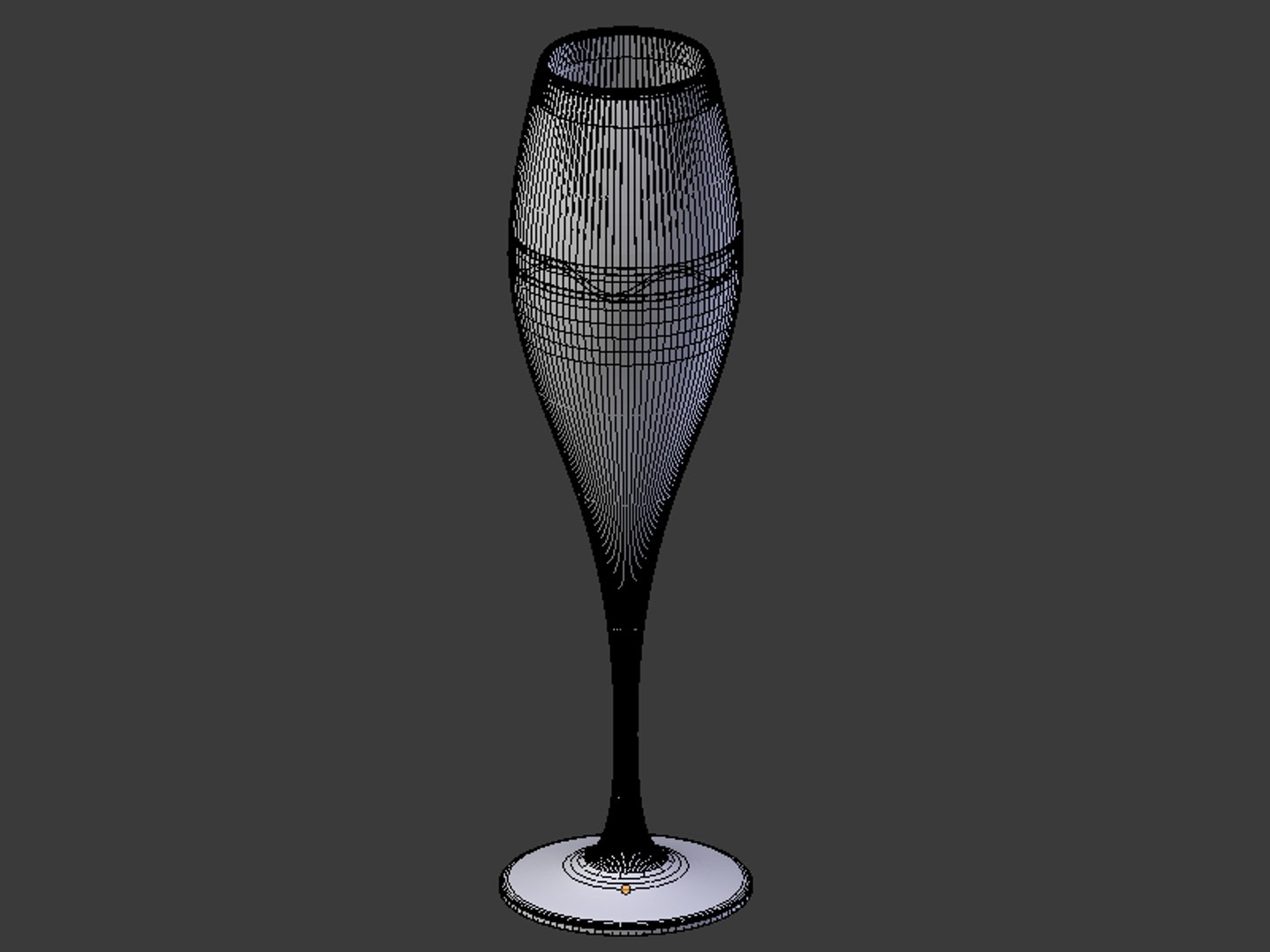 3d champagne glass model