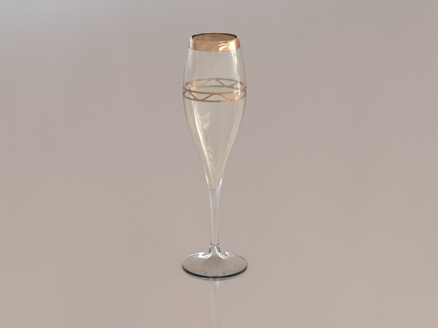 3d champagne glass model