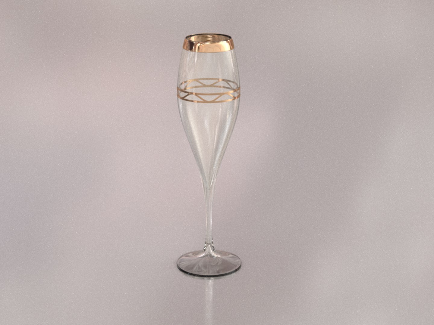 3d champagne glass model