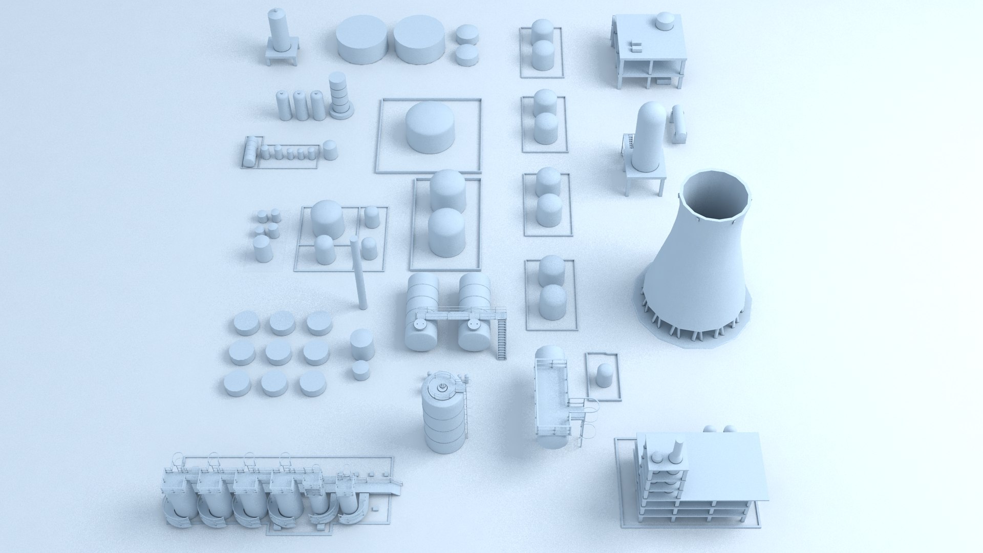 Factory Silos 3D Model - TurboSquid 1382207